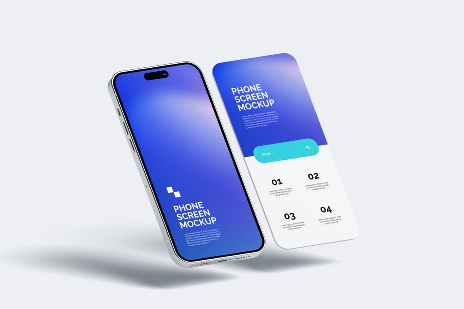 5278 6款iPhone 14 Pro手机UI样机展示模型 Portrait Phone Mockup With App Screen ...