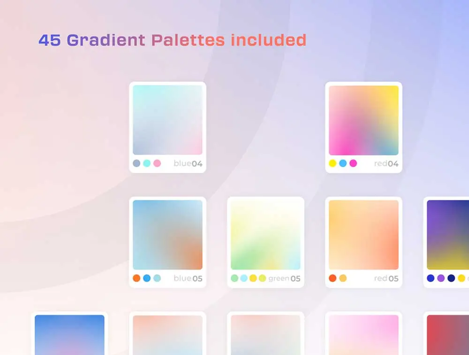 5374 设计森林下午茶：40+可编辑渐变背景集合-Gradiea Kit – Web3 Gradient Backgrounds ...