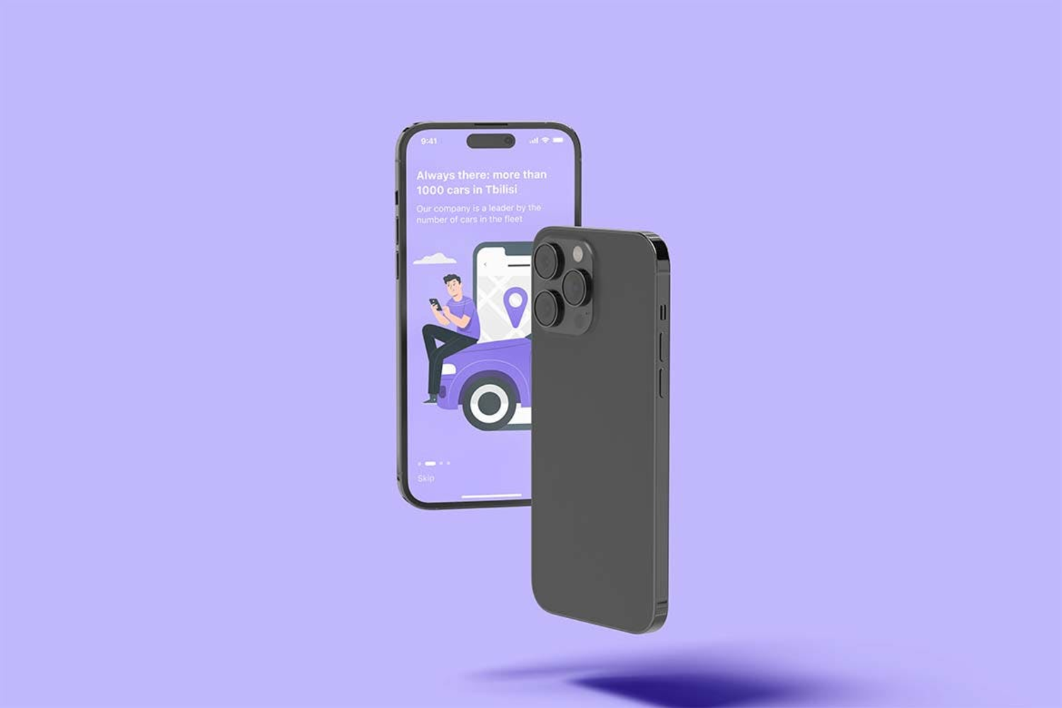 5685 浮动iPhone 14 手机屏幕样机-floating-phone-14-screen-mockup _ 果觅网（gooodme）