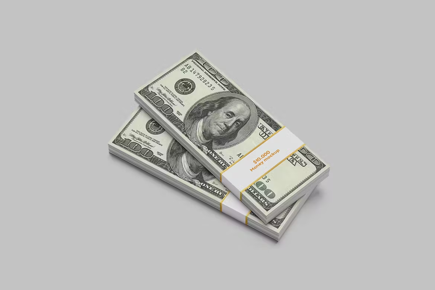 5838 高分辨率钞票模型样机300 DPI Money Mockup _ 果觅网（gooodme）
