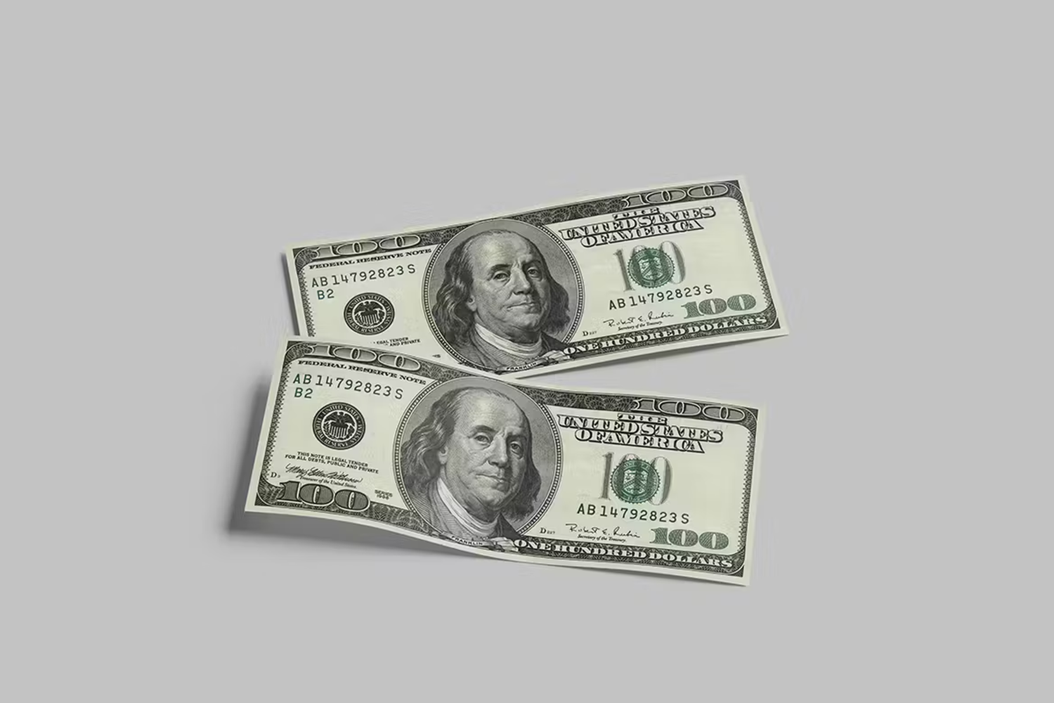 5838 高分辨率钞票模型样机300 DPI Money Mockup _ 果觅网（gooodme）