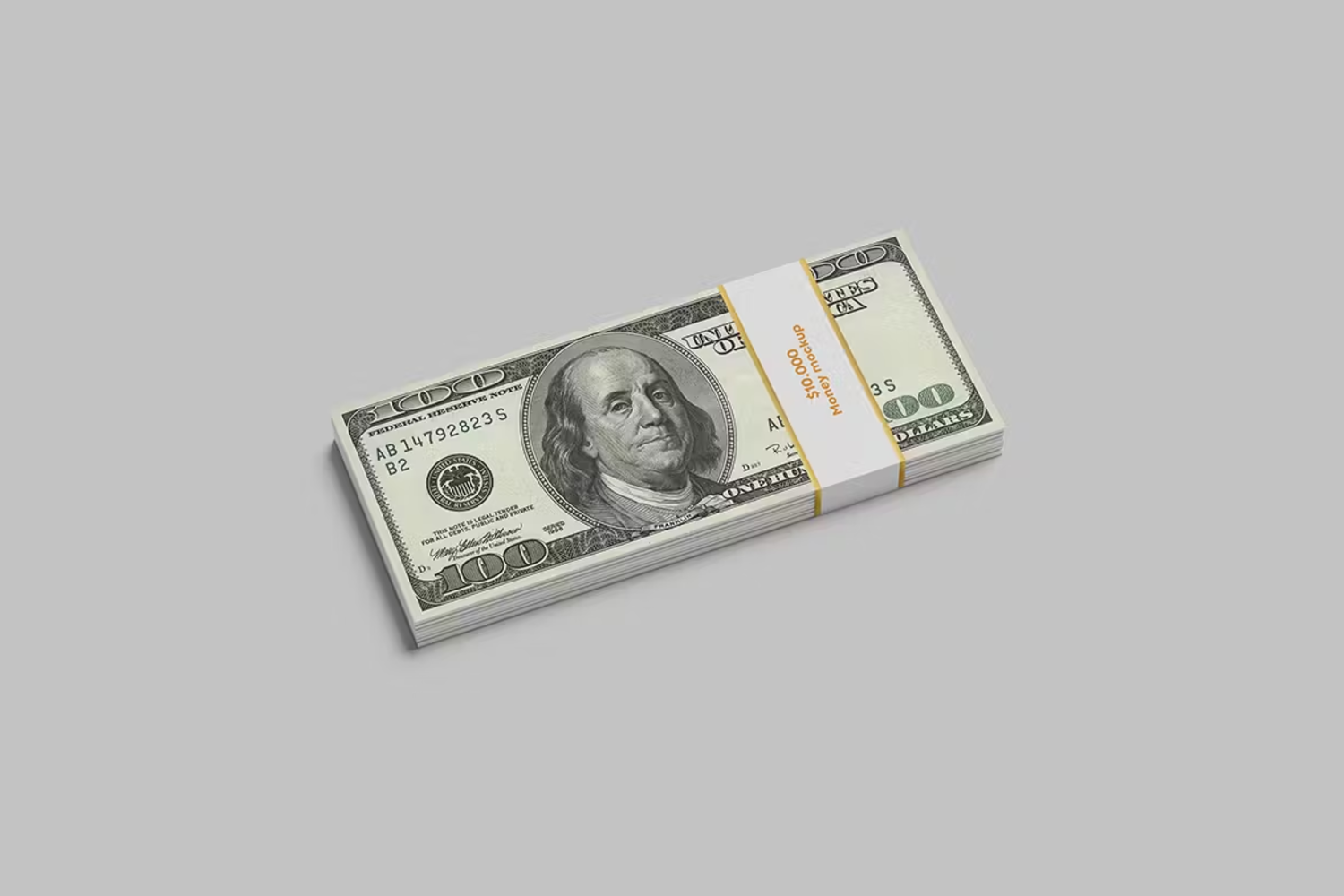 5838 高分辨率钞票模型样机300 DPI Money Mockup _ 果觅网（gooodme）